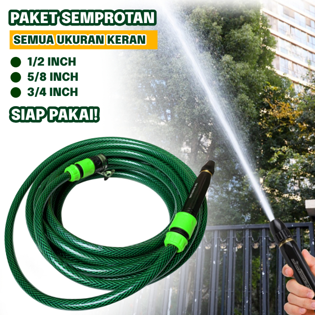 Jual GEMA Paket Selang Air 30 Meter 1/2 5/8 3/4 inch Selang Air Cuci ...
