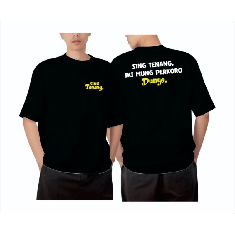 Jual KAOS SING TENANG IKI MUNG PERKORO DUNYO | Shopee Indonesia