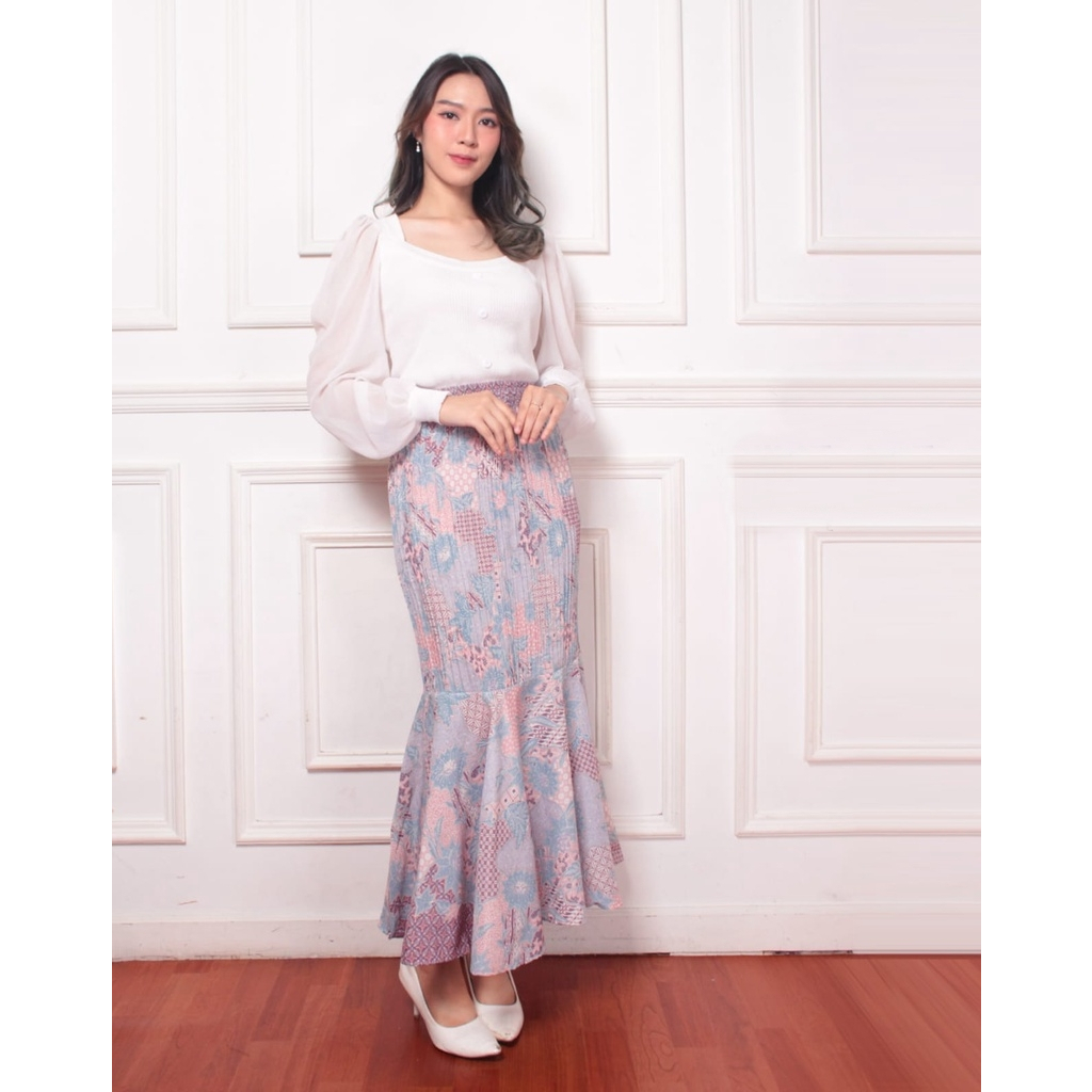 Jual Rok duyung plisket batik / rok mermaid / rok span / rok rempel ...