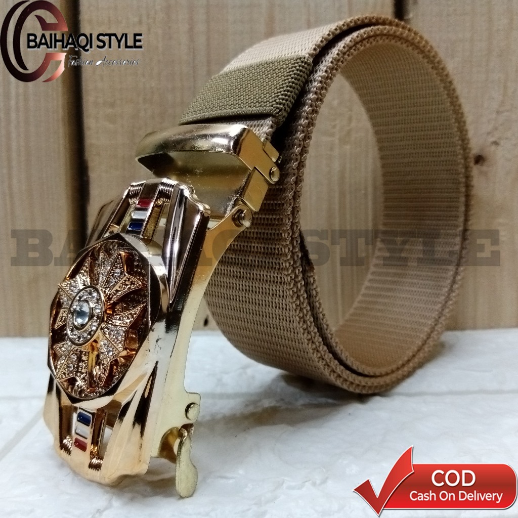 Jual IKAT PINGGANG PRIA SABUK NYLON CANVAS GESPER ELEGANT SIMPLE MEN ...