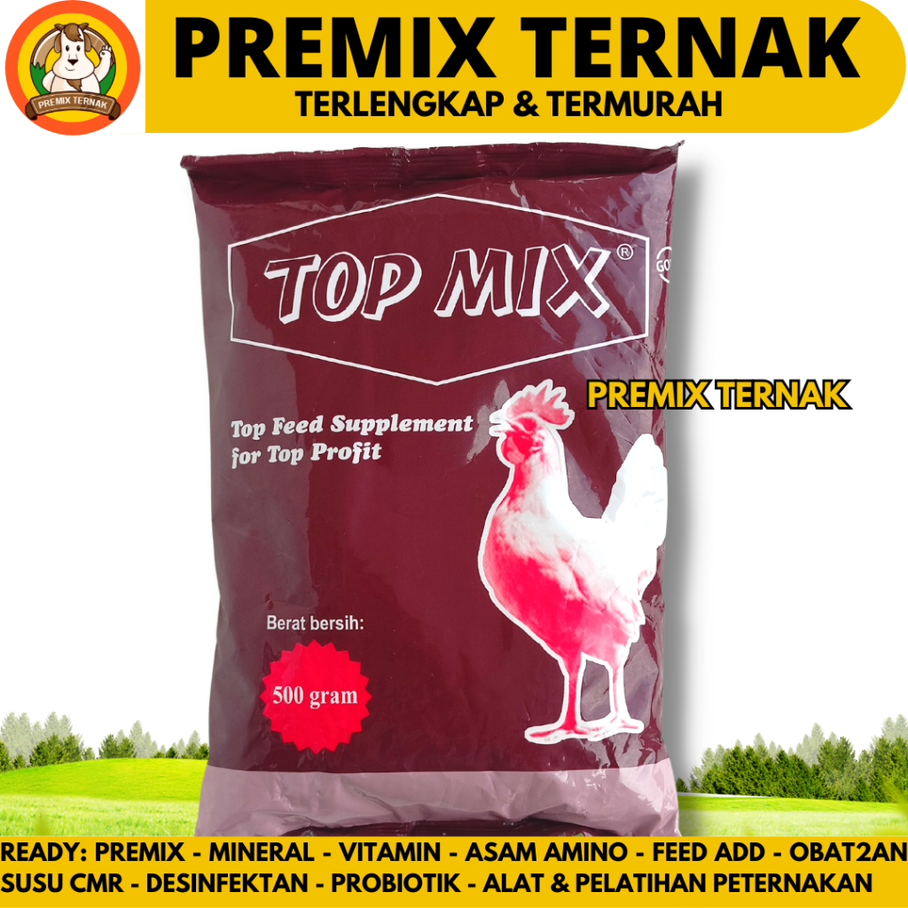 Jual TOPMIX TOP MIX 500 GRAM MEDION Suplemen Penggemuk Ayam Tingkatkan ...