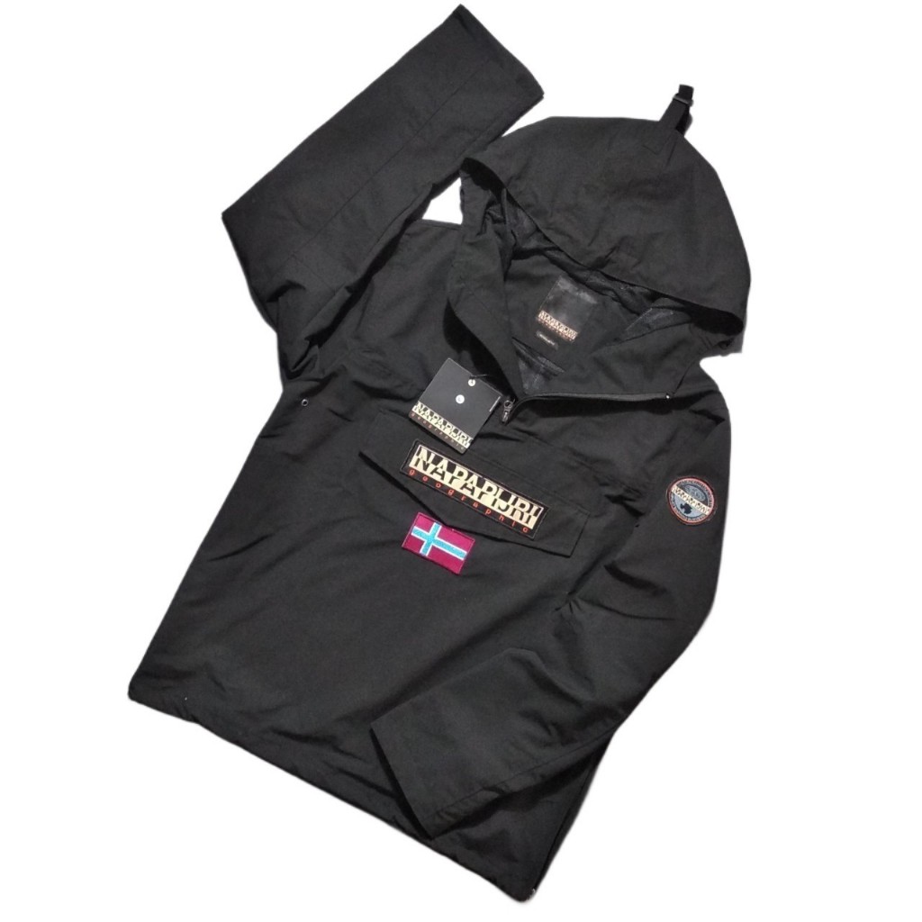 Jual JAKET HOODIE CALOGUE GORPCORE PARASUT NAPAPIJRI GEOGRAPHIC BLACK ...