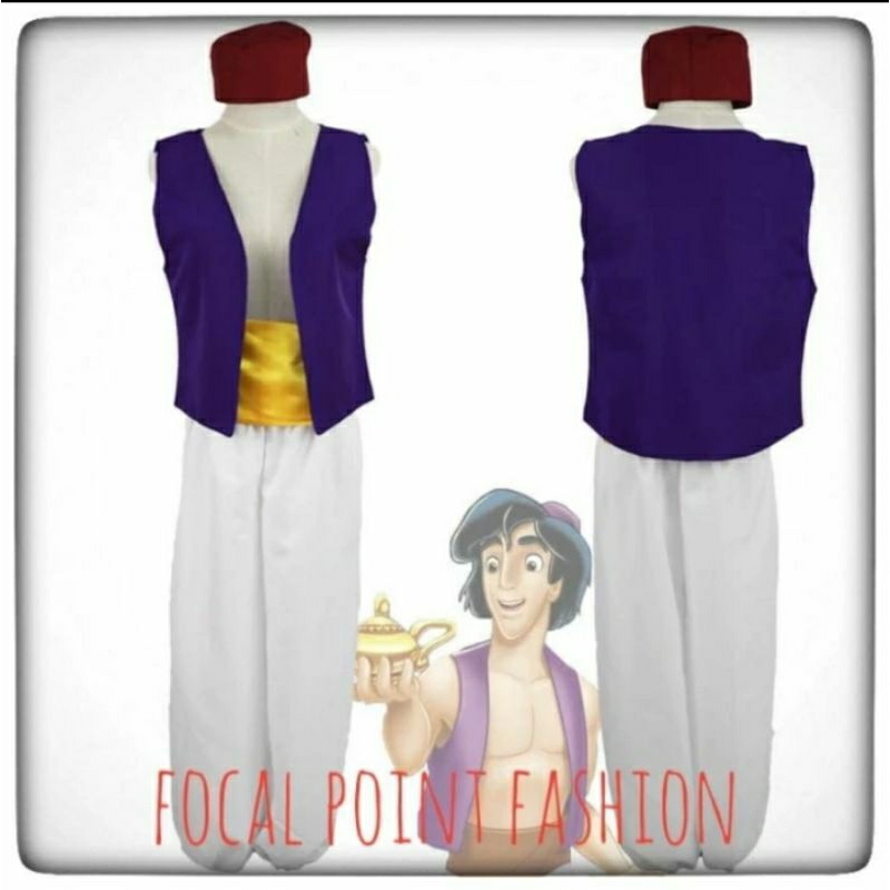 Jual kostum Aladdin pria dewasa Disney Prince Ali Arabian king ...