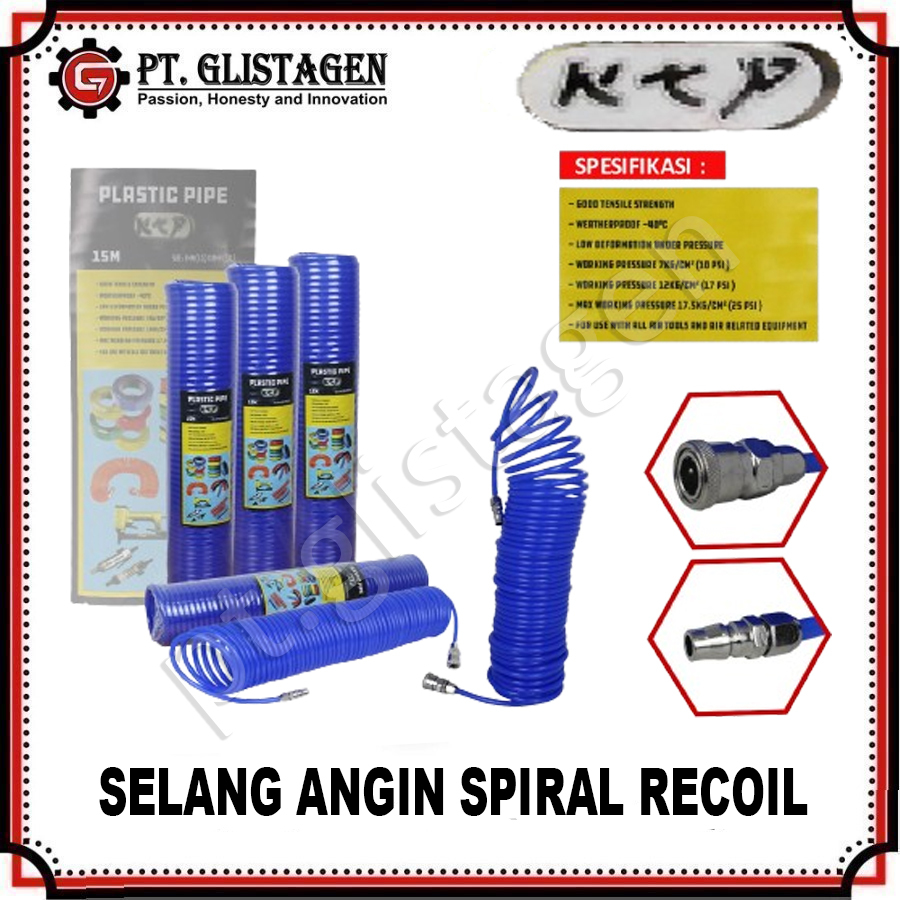 Jual Selang Angin Spiral Recoil Kompresor Hose 6 Meter | Shopee Indonesia