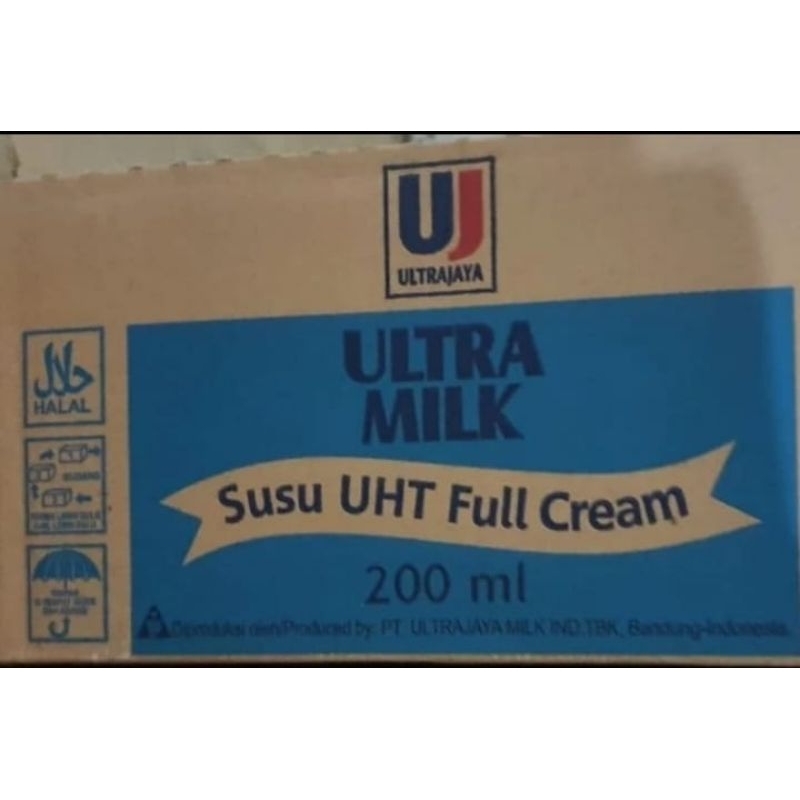 Jual Susu ultra full cream 200 ml 1 dus isi 24 pcs | Shopee Indonesia