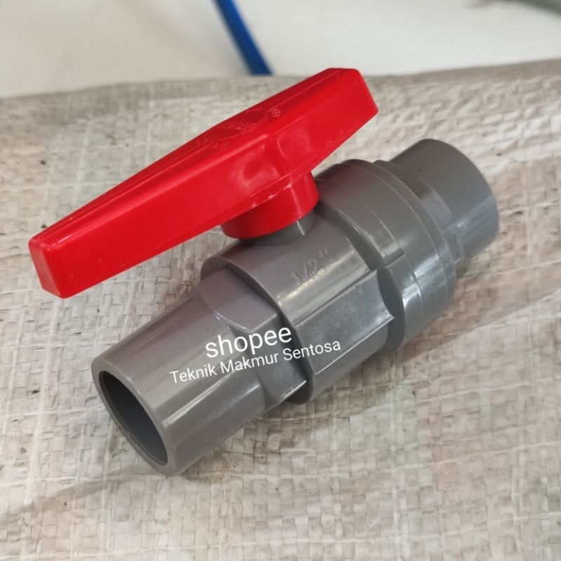 Jual Stop Kran PVC 1/2" Ball Valve 1/2 Inch | Shopee Indonesia
