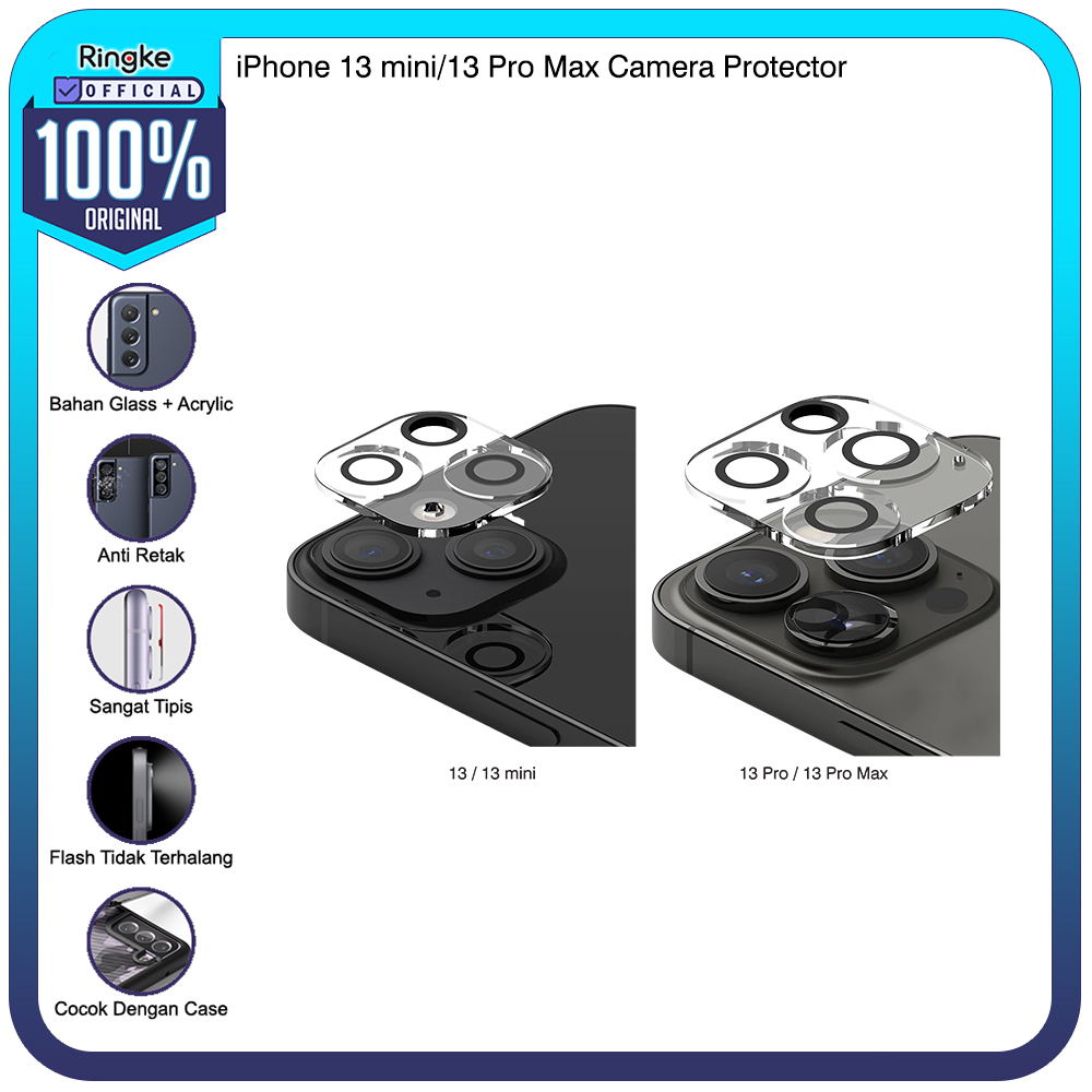 Jual Ringke iPhone 13 mini 13 Pro Max Camera Protector Tempered Glass Pelindung Kamera Tipis ...