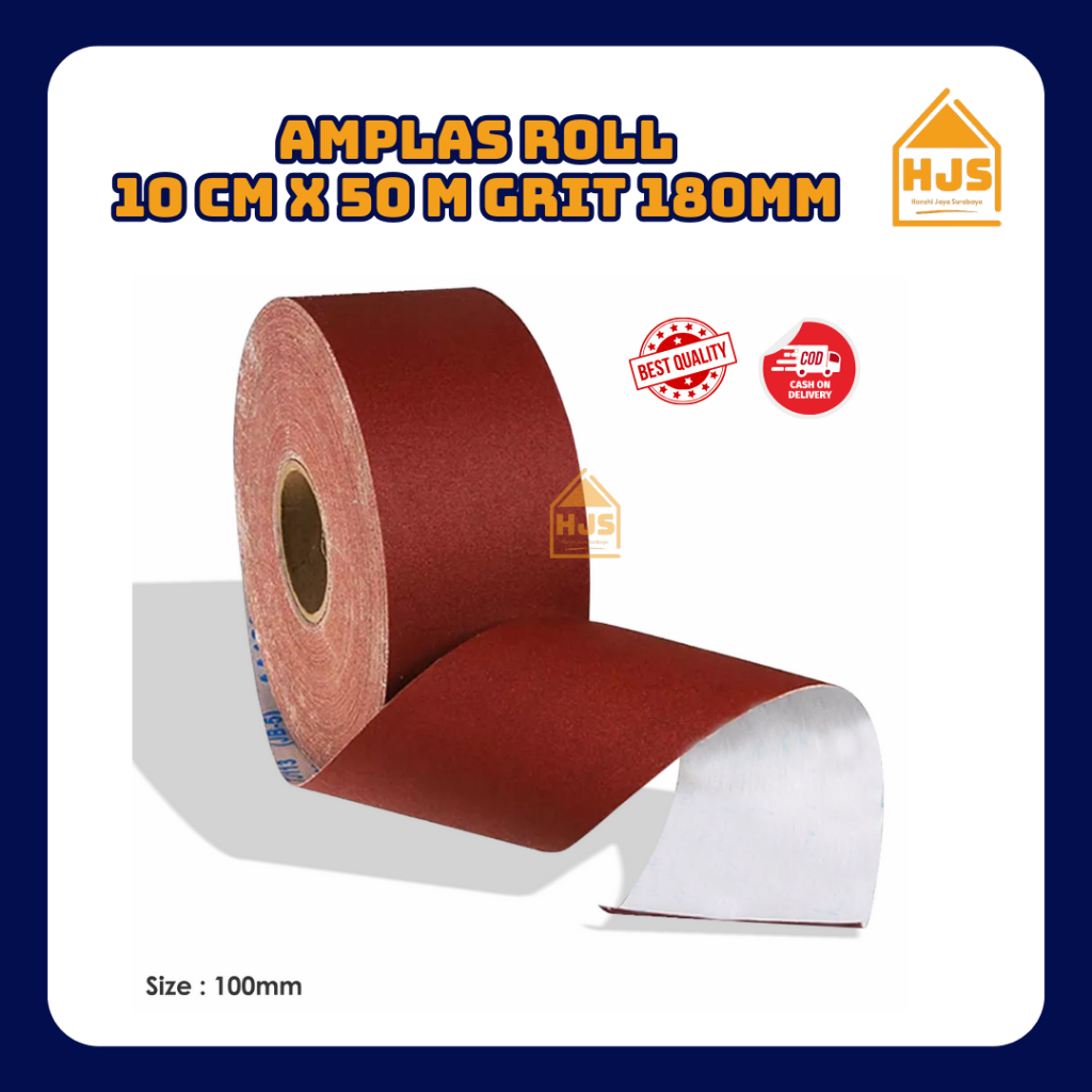 Jual Amplas Rol Kain 4" Inch 10cm x 30 Meter Grit 180mm / Amplas ...