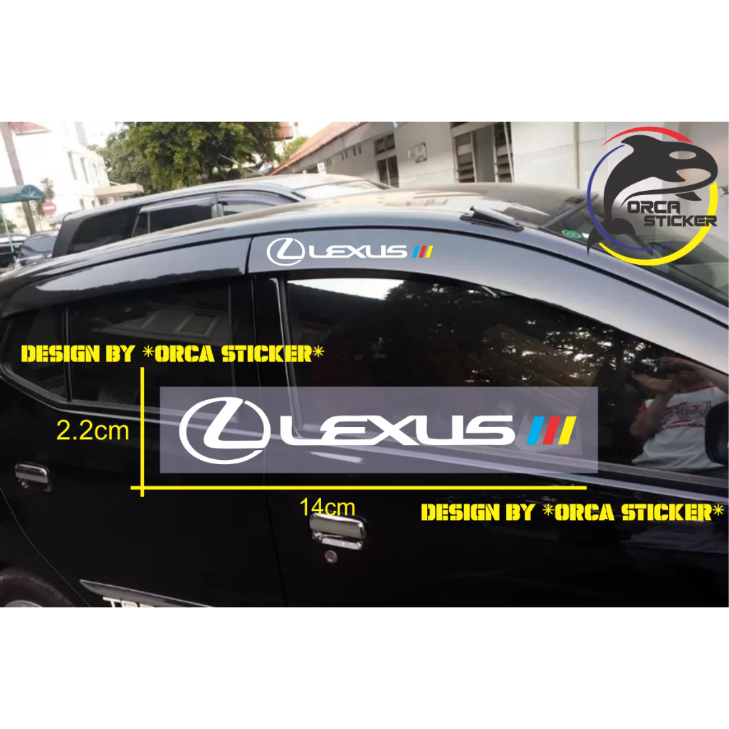 Jual LEXUS sticker LEXUS stiker cover talang air mobil LEXUS buah kanan ...
