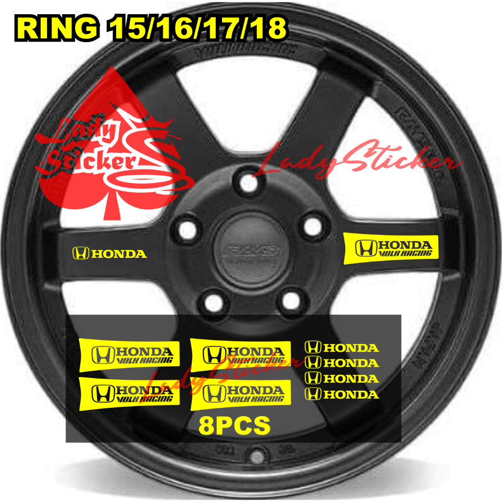 Jual STICKER VOLK RACING RAYS STIKER MOBIL HONDA BRIO JAZZ HRV BRV CRV ...