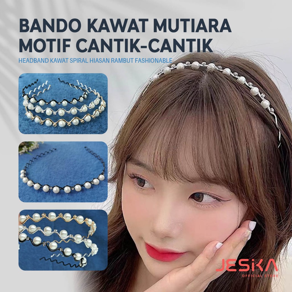 Jual Bando kawat gelombang besi lentur elastis zigzag mutiara hijab ...