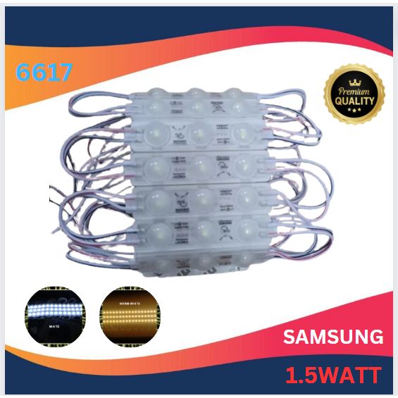 Jual Lampu Led Modul Samsung Tipe 6617 Doff Dc 12V 3 Mata SMD 5630 IP 68 (Neon Box) | Shopee ...