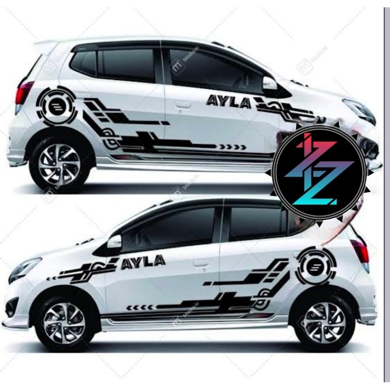 Jual sticker stiker mobil cutting ayla grafis striping keren teknologi ...
