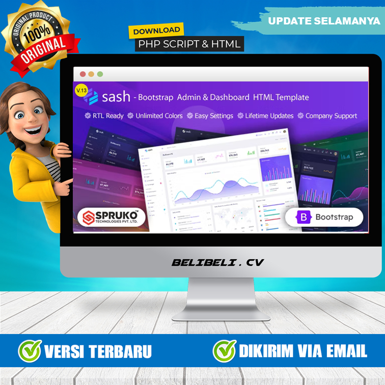 Jual [ Bootstrap 5 ] Sash - Admin & Dashboard Template | Shopee Indonesia