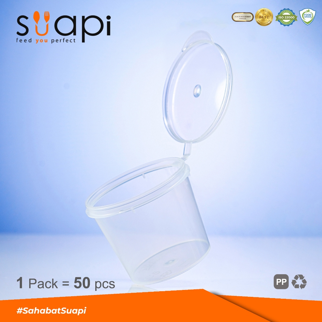 Jual [50pcs] SUAPI Sauce Container 75 ml / Cup Saos / Tempat Saus ...
