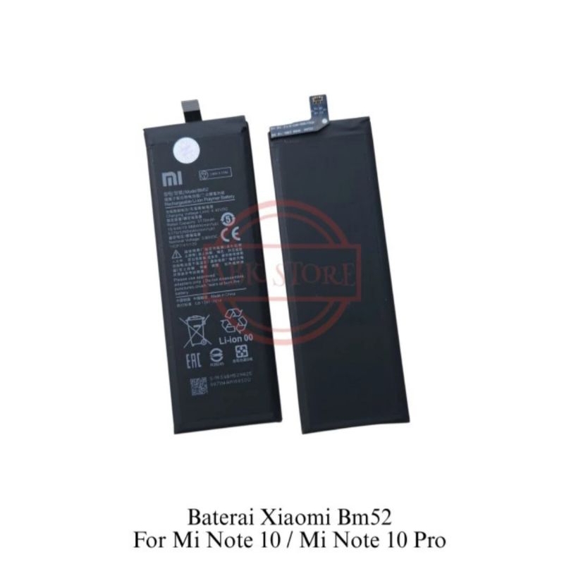 Jual BATRE BATERAI BATTERY XIAOMI BM52 Mi NOTE 10 / Mi NOTE 10 PRO BM52 ...