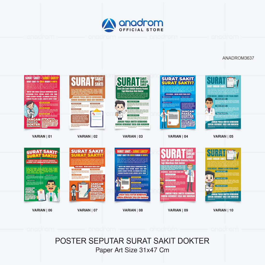 Jual Poster Seputar Surat Sakit Bukan Surat Sakti | Poster Seputar ...