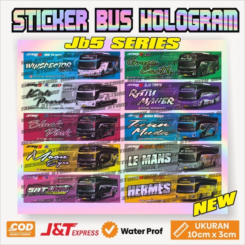 Jual (New)Sticker Bus Jb5 Original Hologram , isi 20pcs, Sticker Bus ...