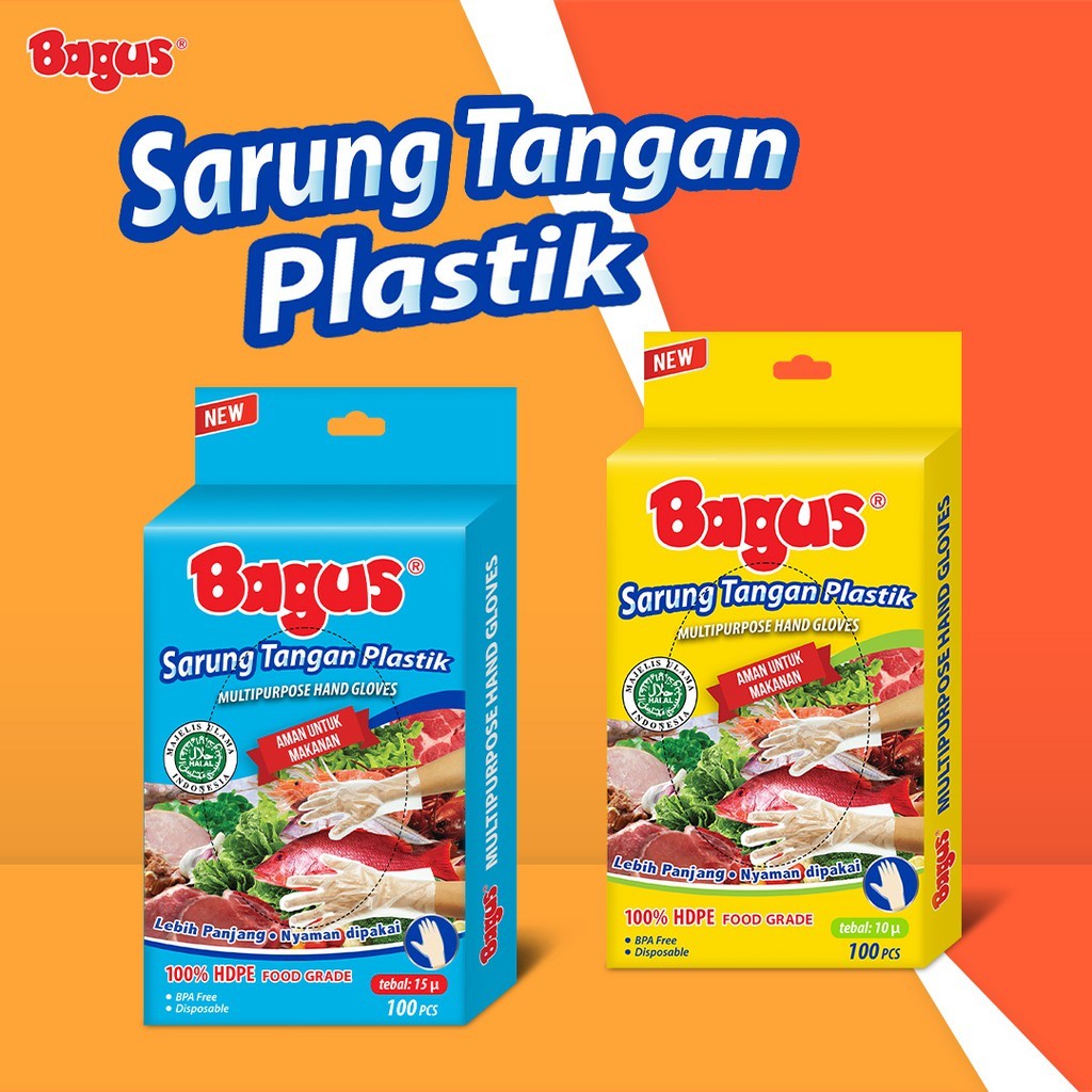 Jual Bagus Sarung Tangan Plastik 10u dan 15 µ 100 pcs | Shopee Indonesia