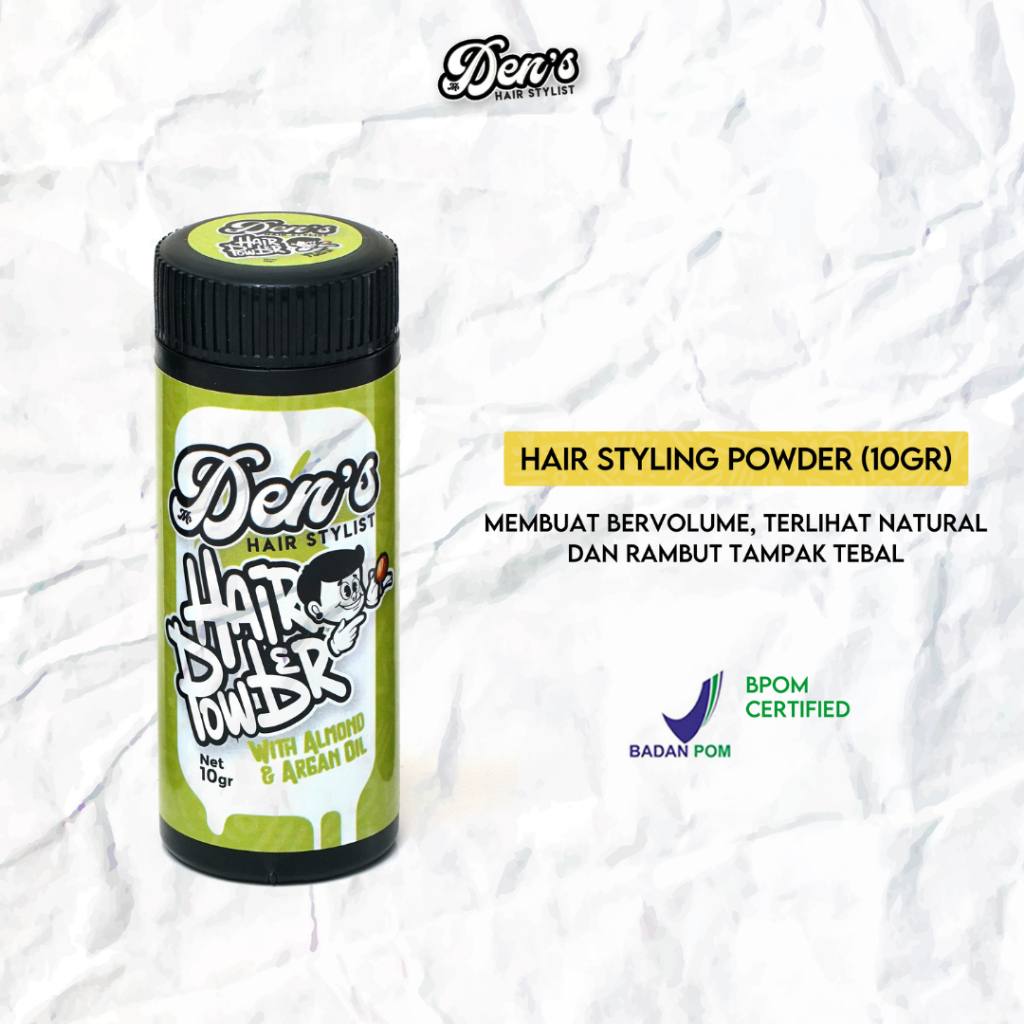 Jual MR DEN'S Hair Powder Styling With Almond & Argan Oil / Clay Pomade ...