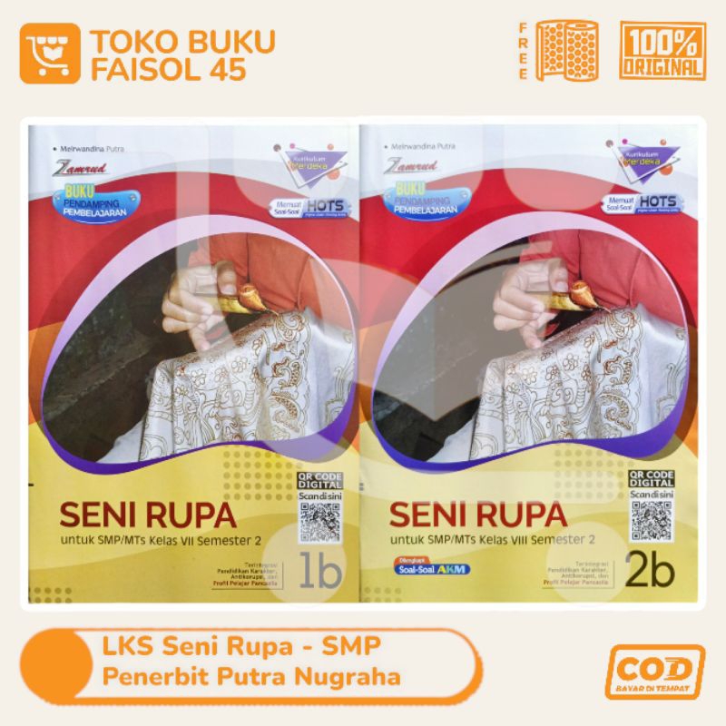Jual LKS Seni Rupa SMP Kelas 7 8 9 Putra Nugraha - Zamrud - Kurikulum Merdeka | Shopee Indonesia