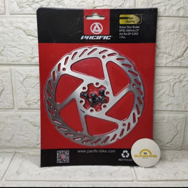 Jual Piringan Rem Cakram 160mm PACIFIC Rotor Disc Brake 160 mm MTB ...