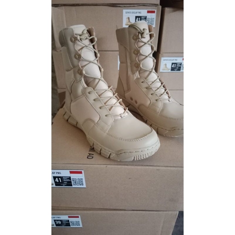 Jual sepatu pdl pns kemhan tali sleting/pdl krem /pdl gurun/terlaris ...