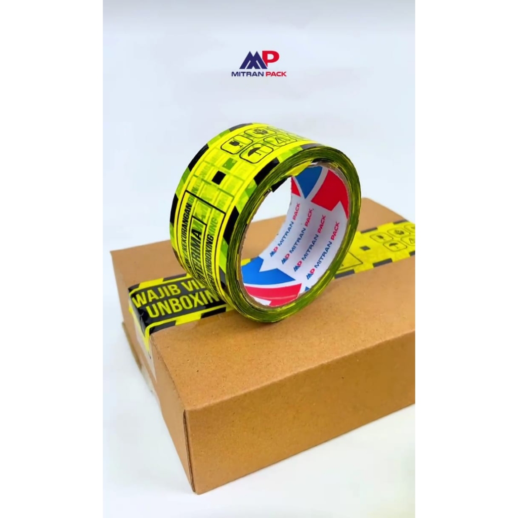 Jual Lakban Fragile & Unboxing Hitam Kuning Lebar 45 mm Panjang 40 ...