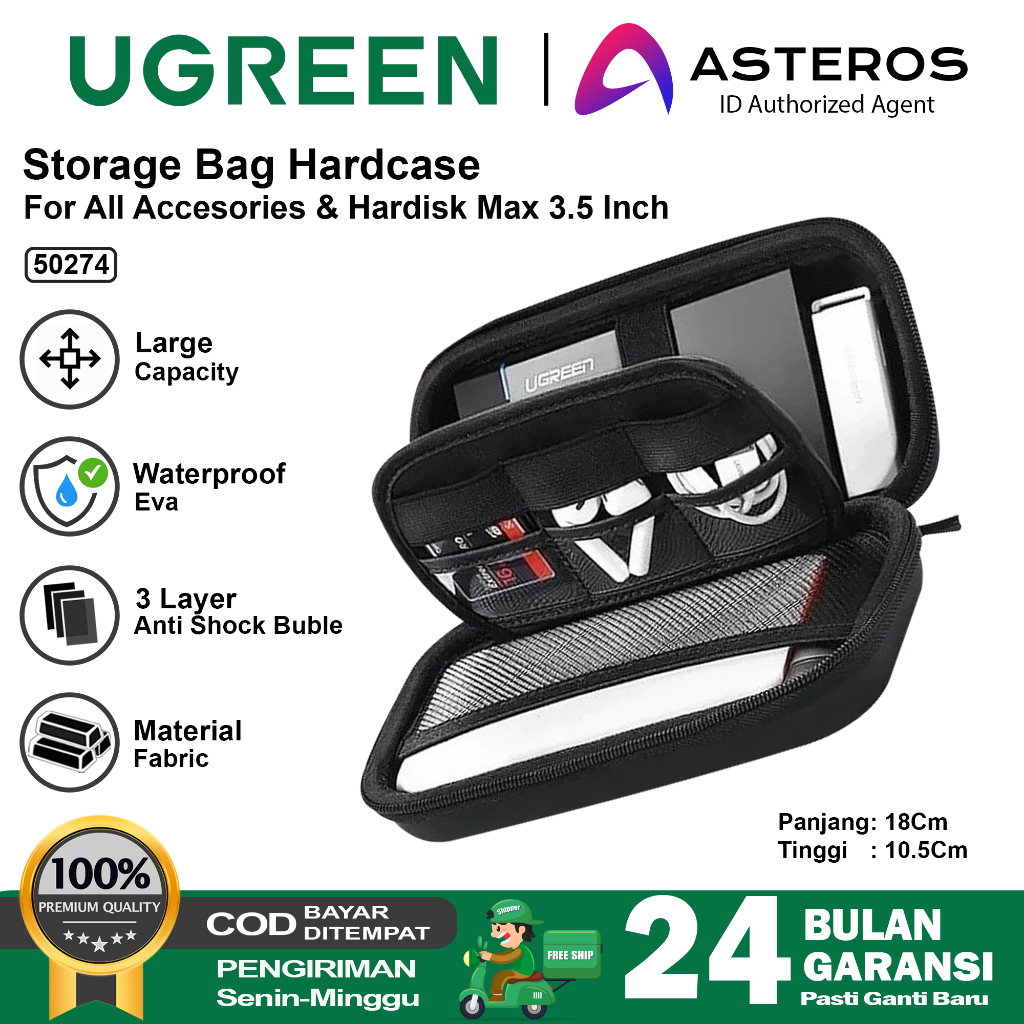 Jual UGREEN Tas Hardisk HDD Eksternal Pouch Storage Bag Hardcase ...