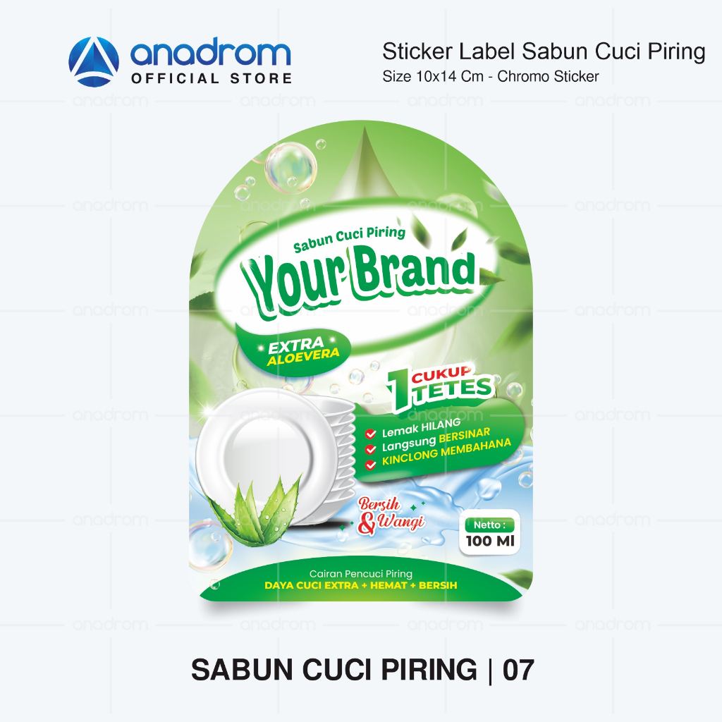 Jual Sticker Kemasan Sabun Cuci Piring | Sticker Label Kemasan Botol ...