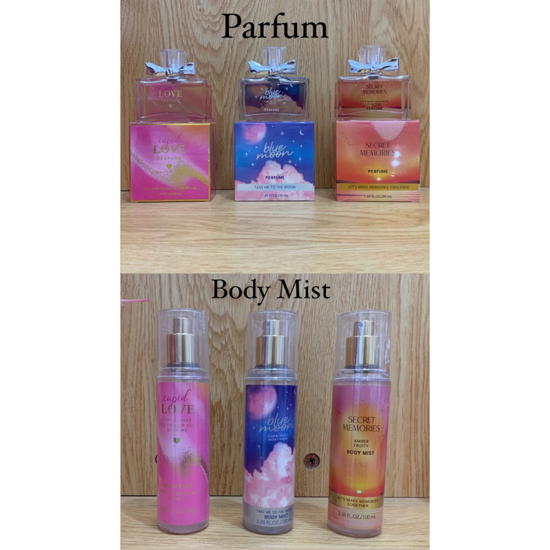 Jual MINISO PARFUM WANITA & BODY MIST / CUPID LOVE / BLUE MOON / SECRET ...