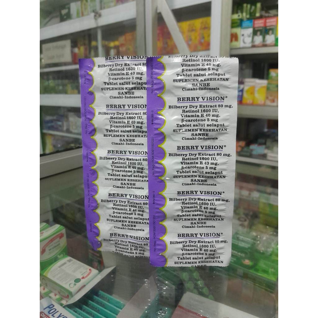Jual Berry Vision untuk Memelihara Kesehatan Mata (10 Tablet) | Shopee ...