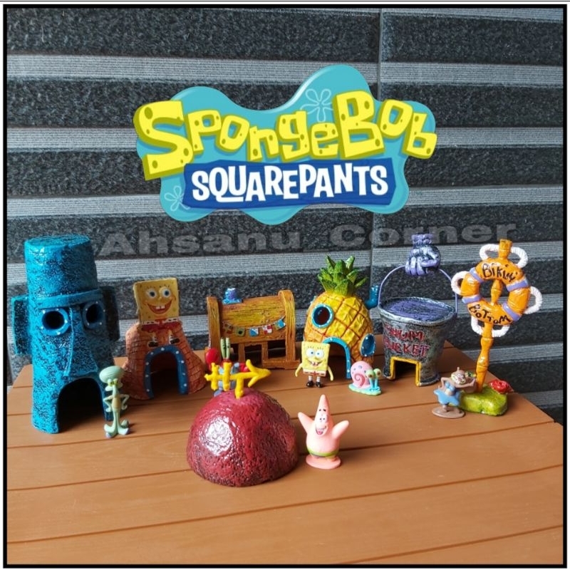 Jual Hiasan Aquarium RUMAH SPONGEBOB SQUEREPANTS - Miniatur Ornament ...