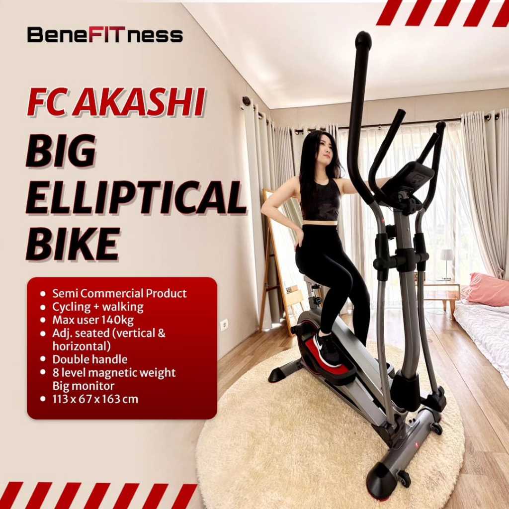 Jual Sepeda Statis BESAR elliptical FC AKASHI alat fitness olahraga ...