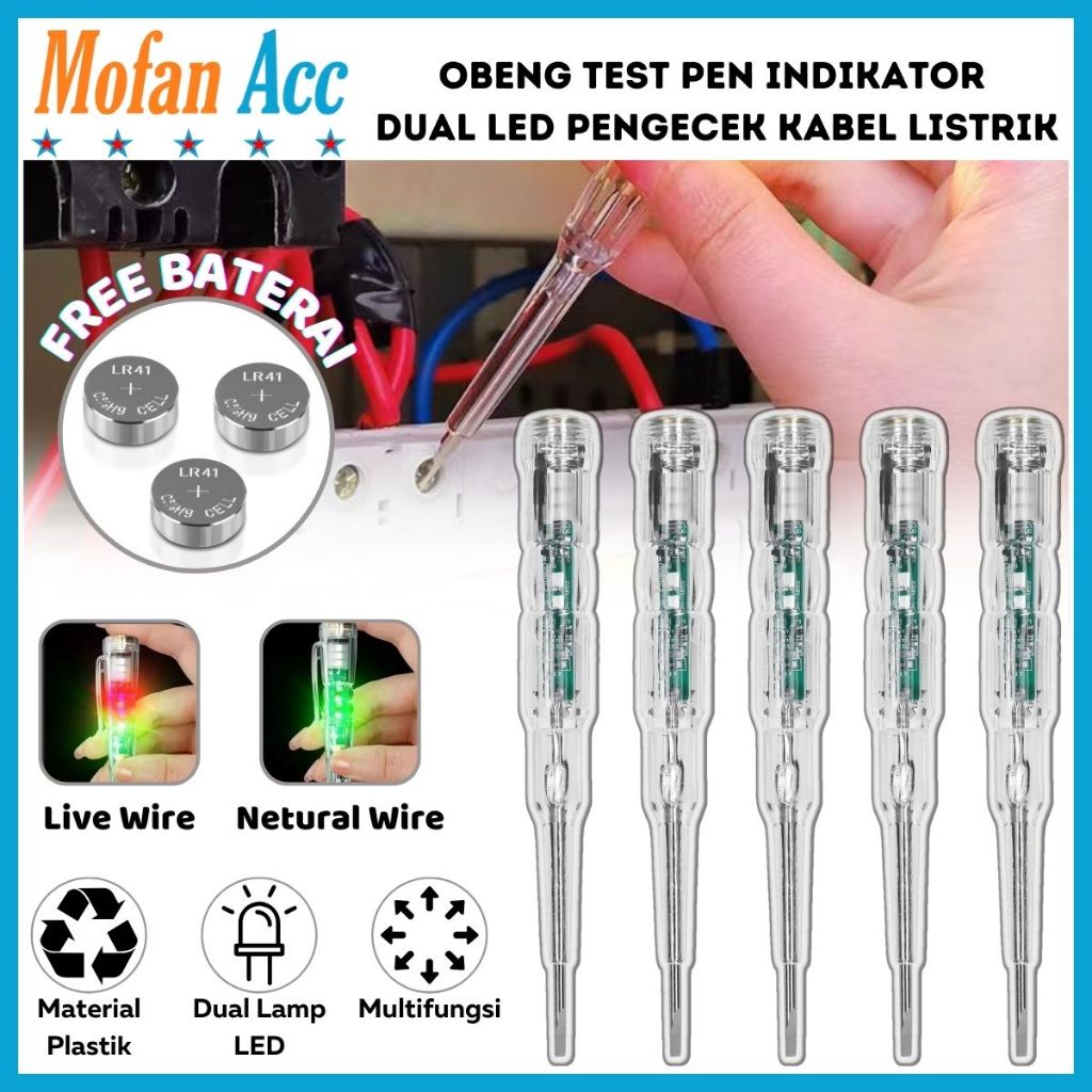 Jual Obeng Tester 2in1 Indicator Dual LED - Tespen Minus Alat ...