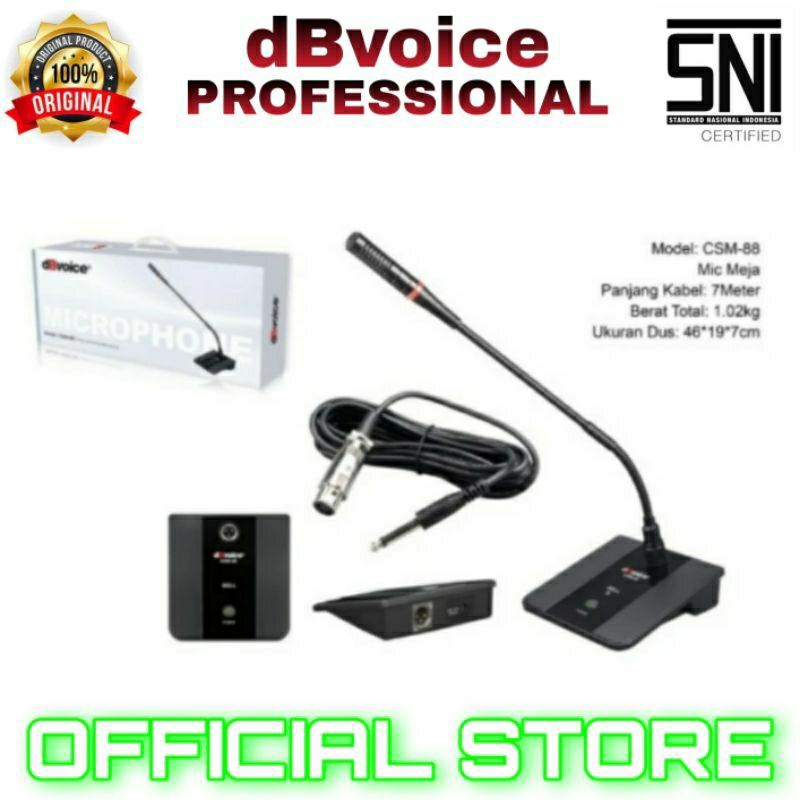 Jual mic meja rapat db voice csm 88 microphone conference mic rapat ...