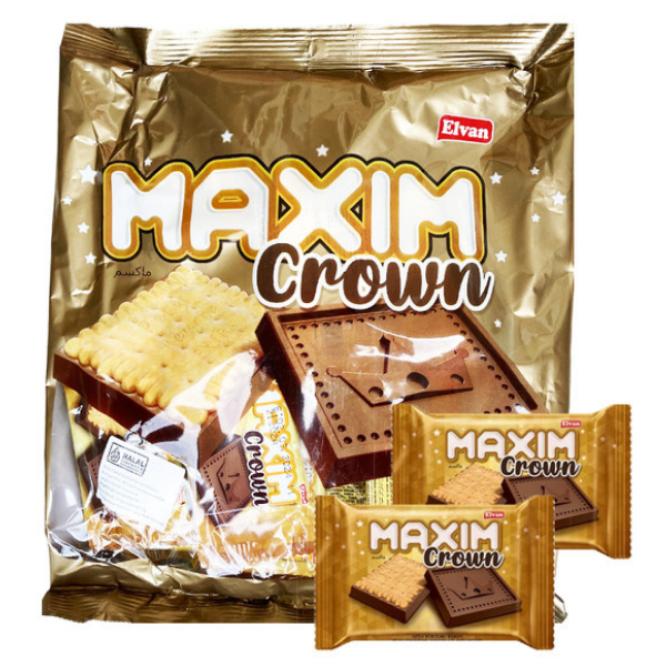 Jual ELVAN MAXIM Crown With Biscuit Chocolate 275g | Shopee Indonesia