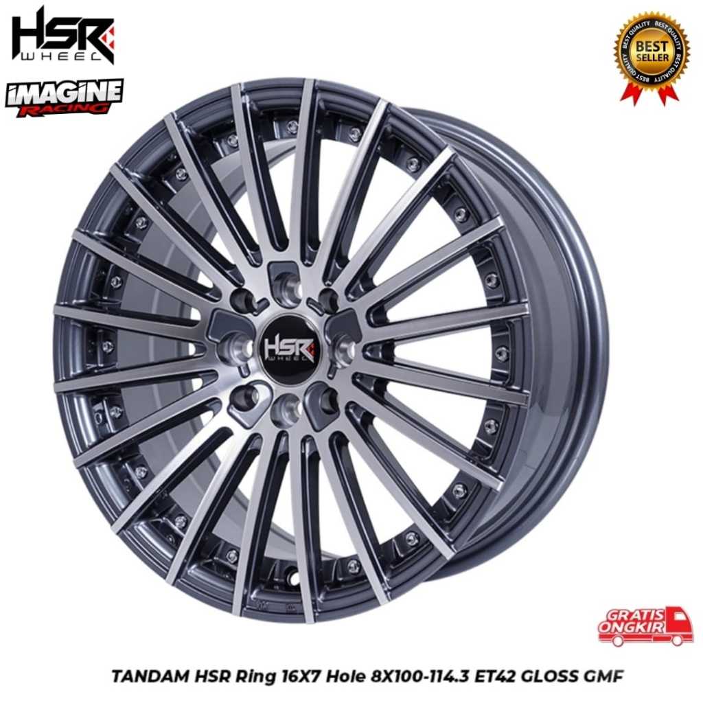 Jual Velg racing mobil ring 16 untuk livina avanza mazda2 soluna pcd 4x100-114,3 hsr tandam ...