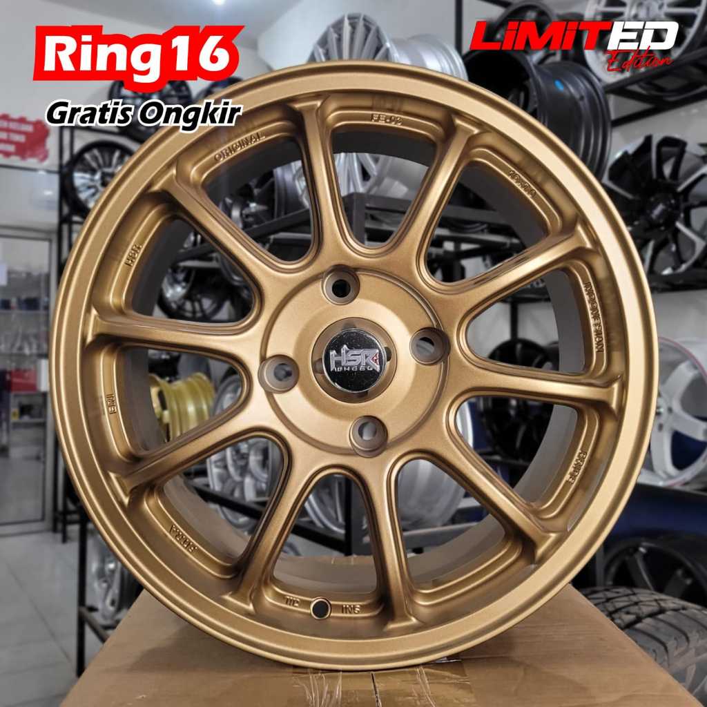 Jual Velg mobil ring 16 HSR FE03 velg mobil racing r16 Agya,ayla,ignis,brio,calya,sigra,jazz ...