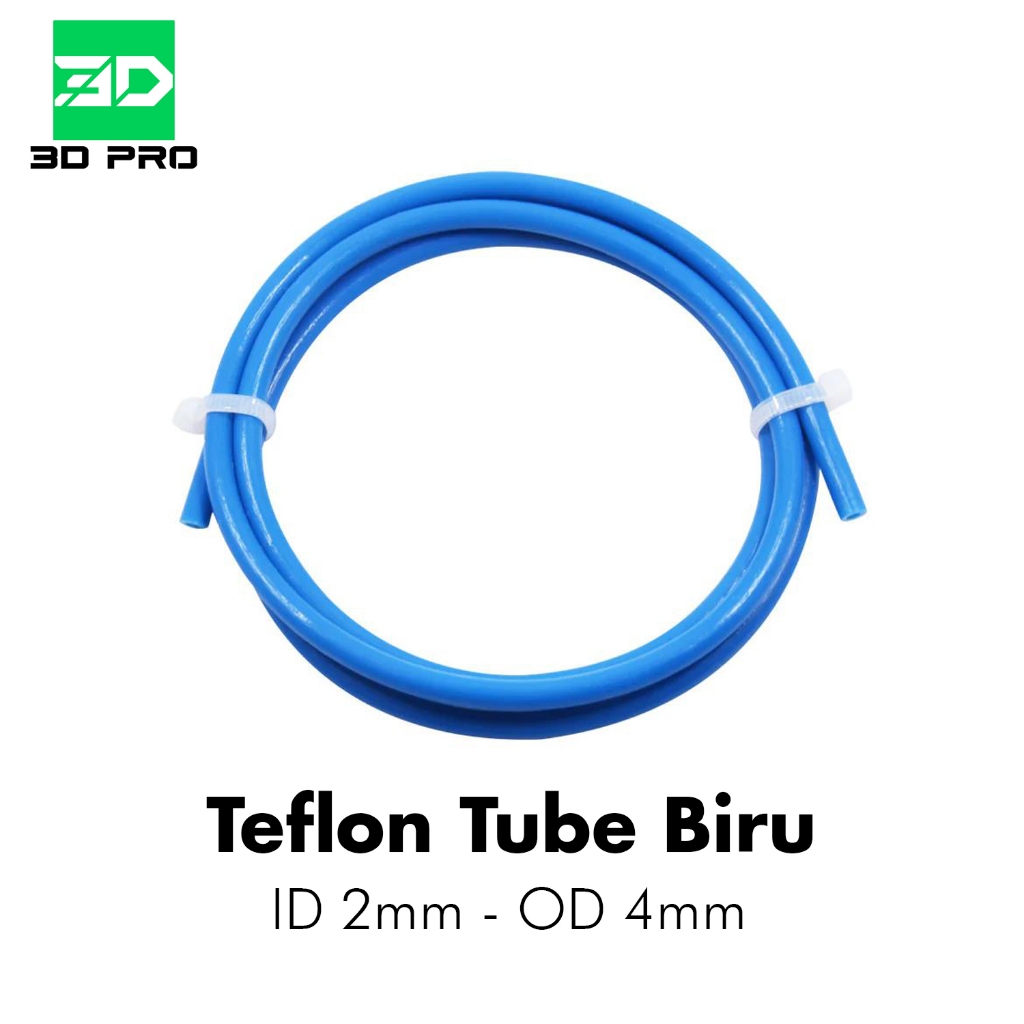 Jual PTFE Teflon Tube Biru 100cm ID 2mm OD 4mm for 3D printer Filament ...