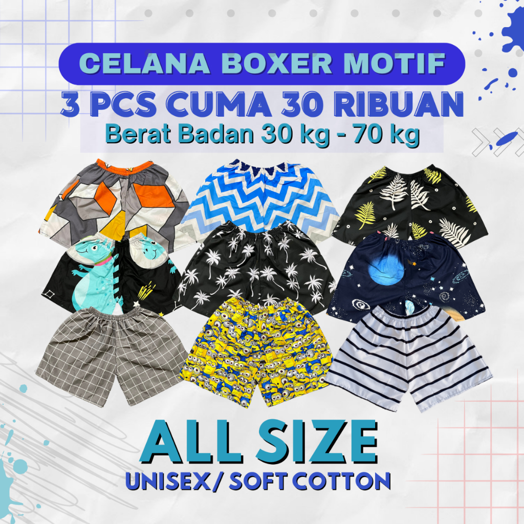 Jual 3 Pcs Celana Boxer Viral | Boxer Pria | Boxer Pria Terlaris ...