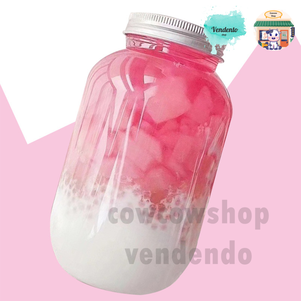 Jual Botol Minuman Jar 500ml / Botol Beverage Minuman Jus Milktea Boba ...