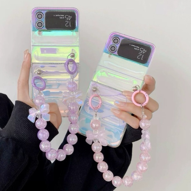 Jual Case Stripes Samsung Z Flip 6 5 4 3 with Hologram Paper READYSTOCK ...