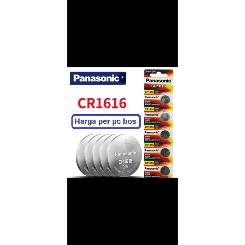 Jual Battery Panasonic CR 2032 & CR1616 3V Lithium - Batu Baterai ...