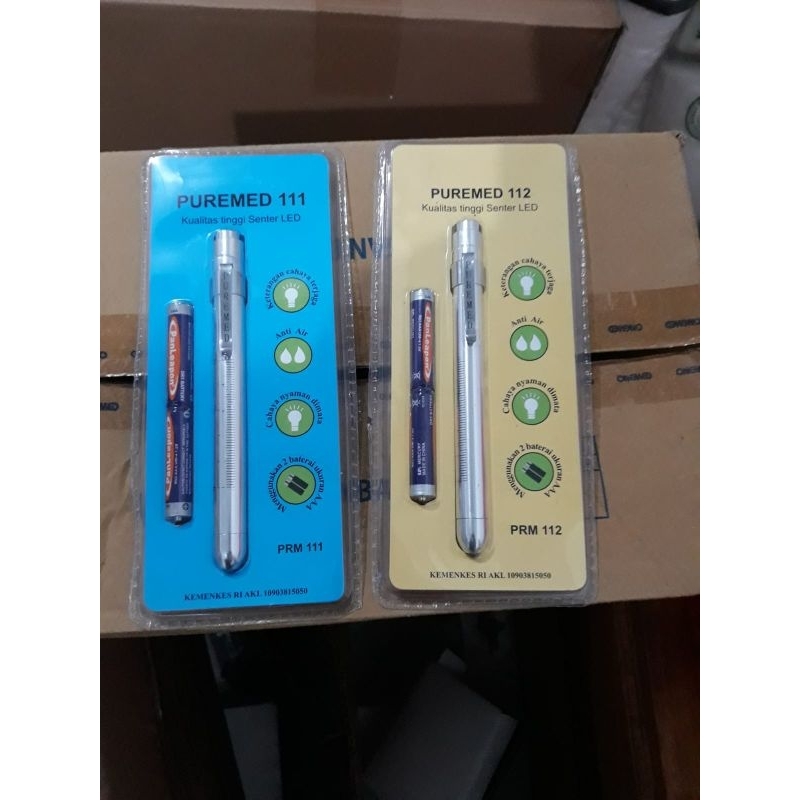 Jual Penlight puremed sinar putih dan sinar kuning pen light senter ...
