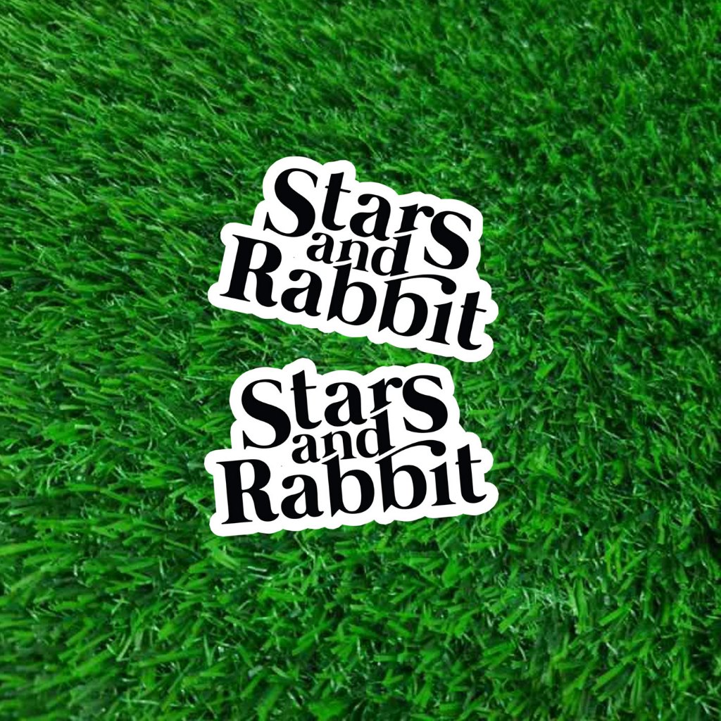 Jual STARS AND RABBIT LOGO - STICKER CUTTING / STIKER DEATH / BLACK ...