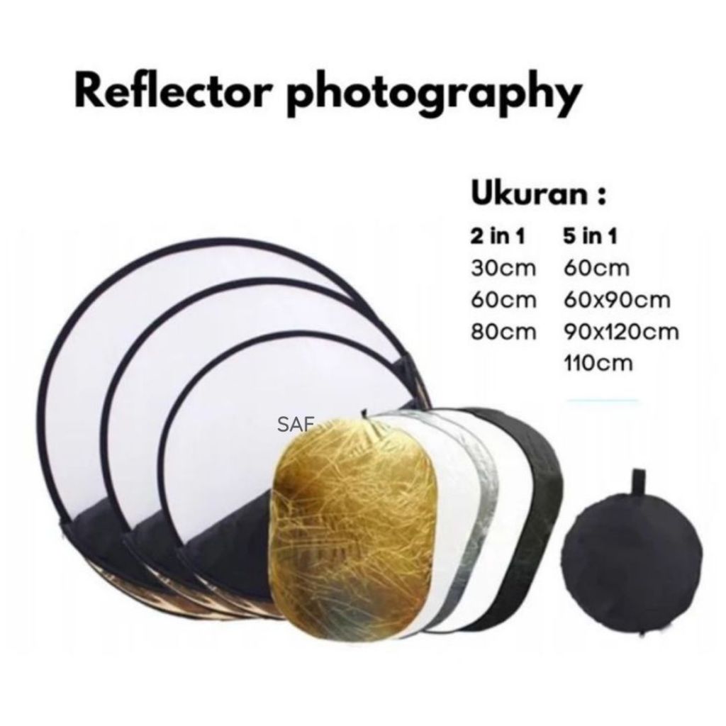 Jual SAF Reflektor 2 in 1 semua ukuran foldable reflector - Props Foto ...