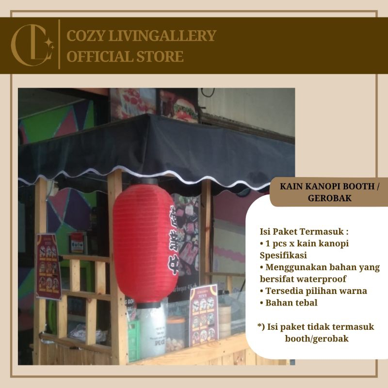 Jual @cozylivingallery | KAIN KANOPI BOOTH / GEROBAK TAHAN AIR BANYAK ...