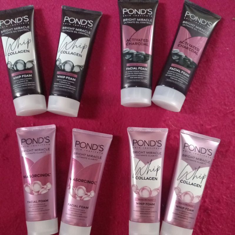 Jual Ponds 2 botol x 100gr BRIGHT MIRACLE Activated charcoal, Whip foam ...