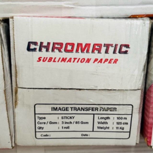 Jual Kertas sublim Chromatic sticky 125cm x 100m 85gsm | Shopee Indonesia